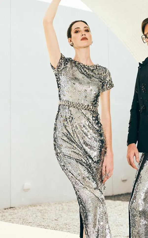LA FUORI Luna Luxe Embellished Maxi Dress
