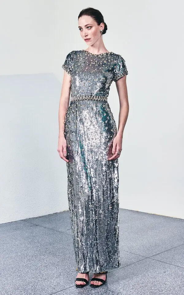 LA FUORI Luna Luxe Embellished Maxi Dress