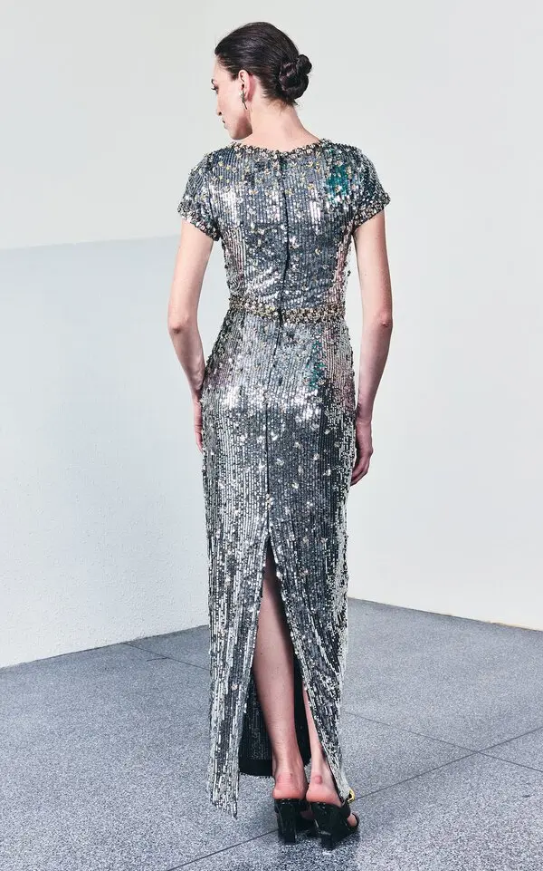 LA FUORI Luna Luxe Embellished Maxi Dress