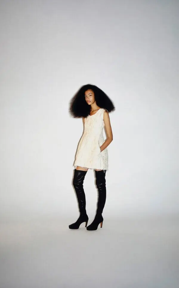 Khaite Harper Cloque Jacquard Mini Dress