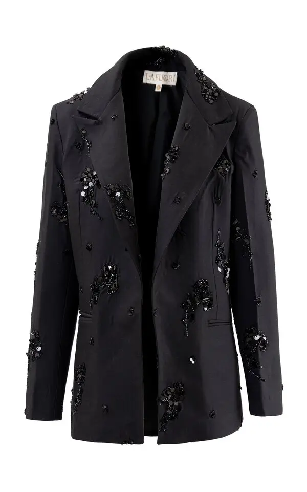 LA FUORI Midnight Embers Embellished Blazer