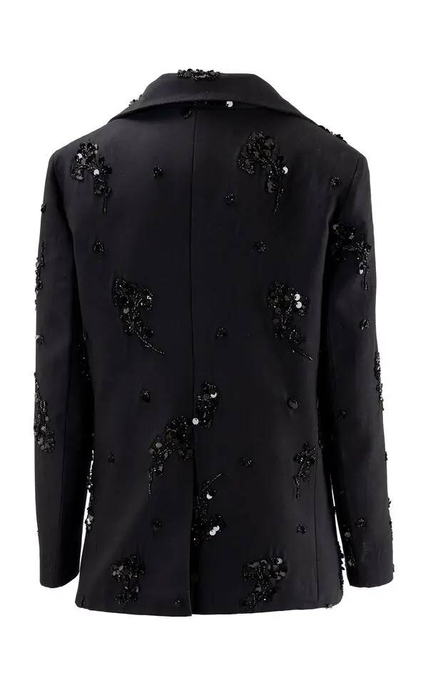 LA FUORI Midnight Embers Embellished Blazer