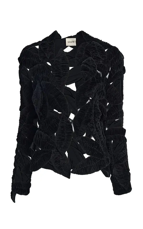 Khaite Dreen Leaf Velvet Jacket