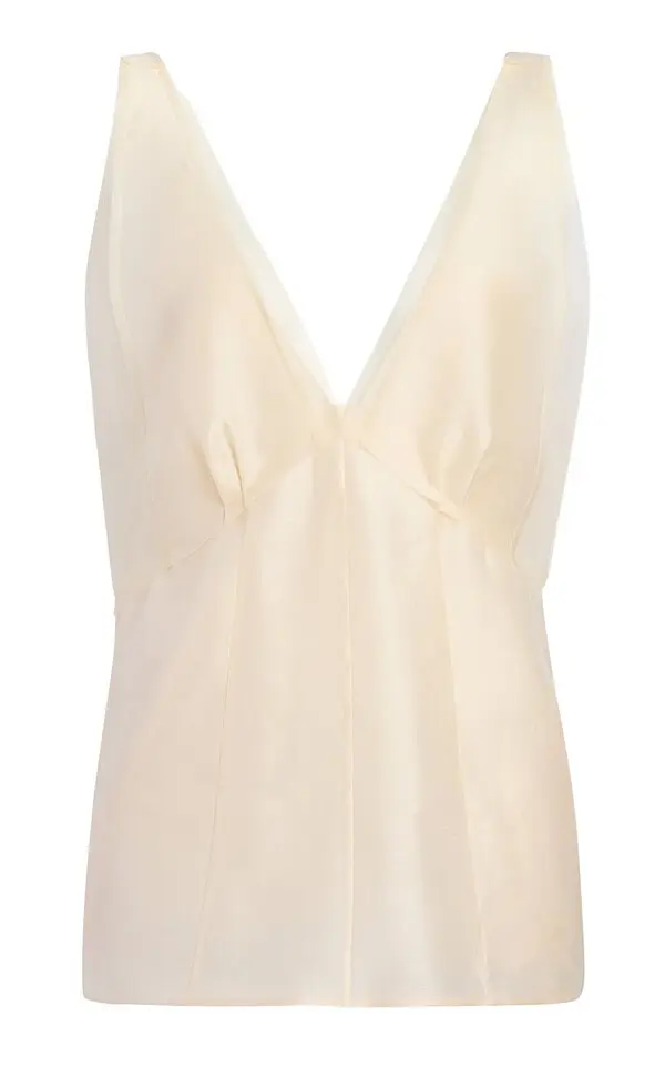 Khaite Idora Silk-blend Veil Camisole Top