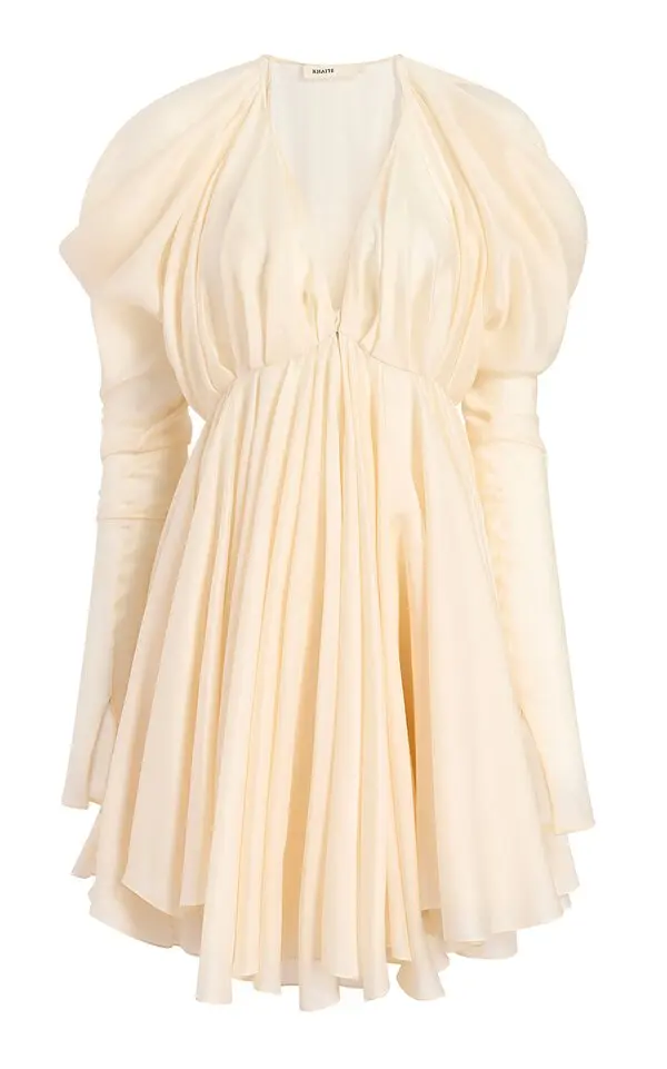 Khaite Amara Silk-blend Veil Mini Dress