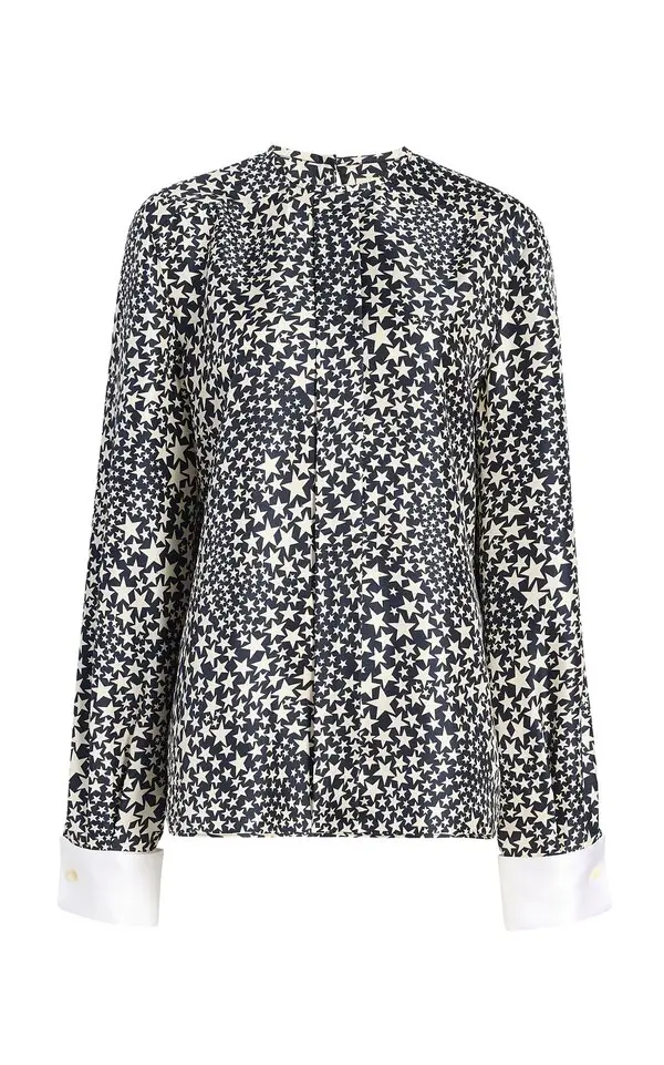 Khaite Marian Star- Silk Twill Top - Print
