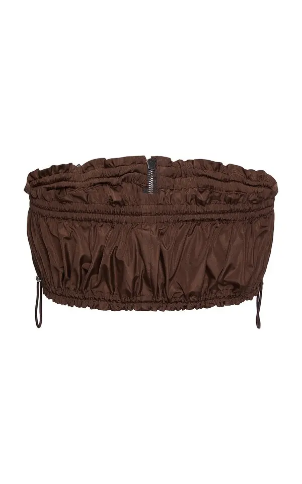 Marni Drawstring Cotton Bandeau Top