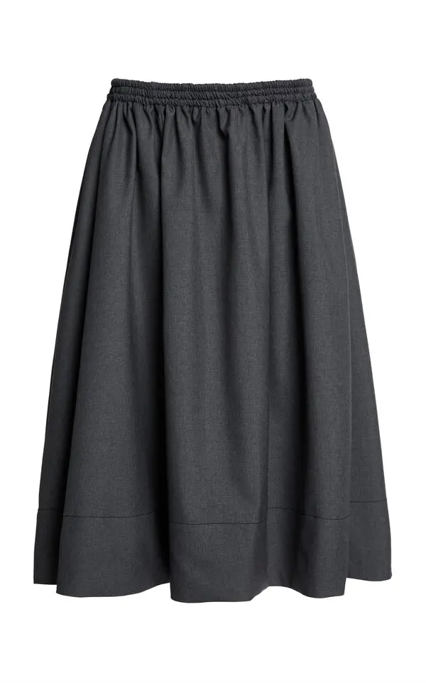 Marni Pleated Wool Skirt