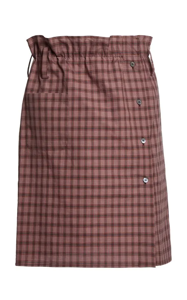 Marni Checkered Cotton Woven Skirt