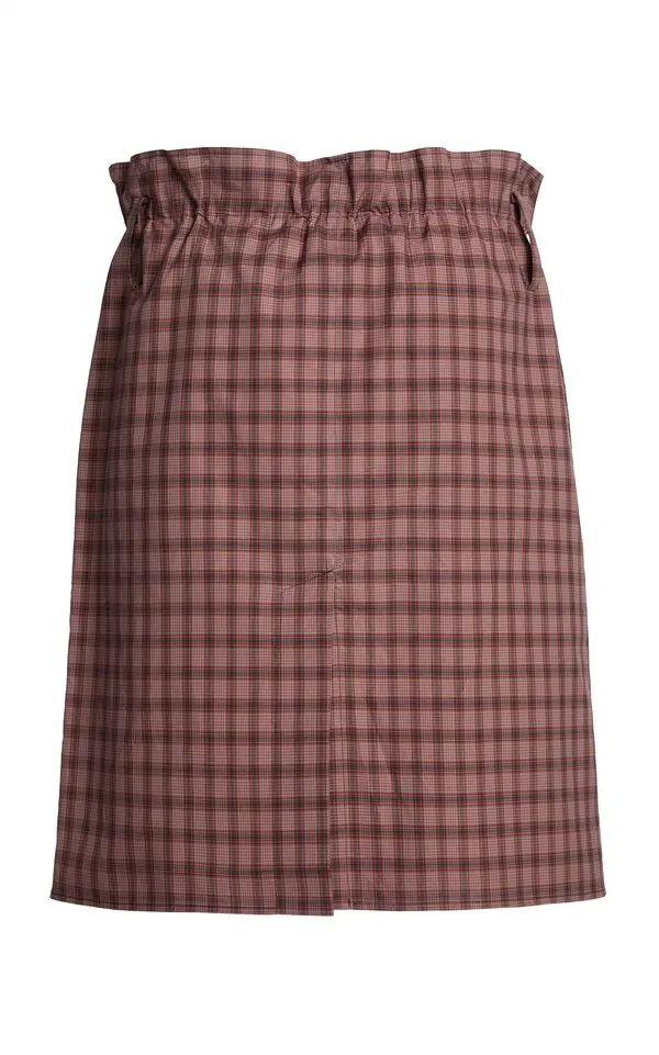 Marni Checkered Cotton Woven Skirt