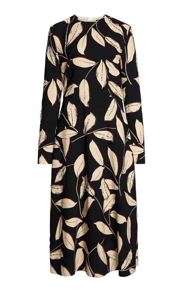 Marni Leaf-detailed Woven Dress