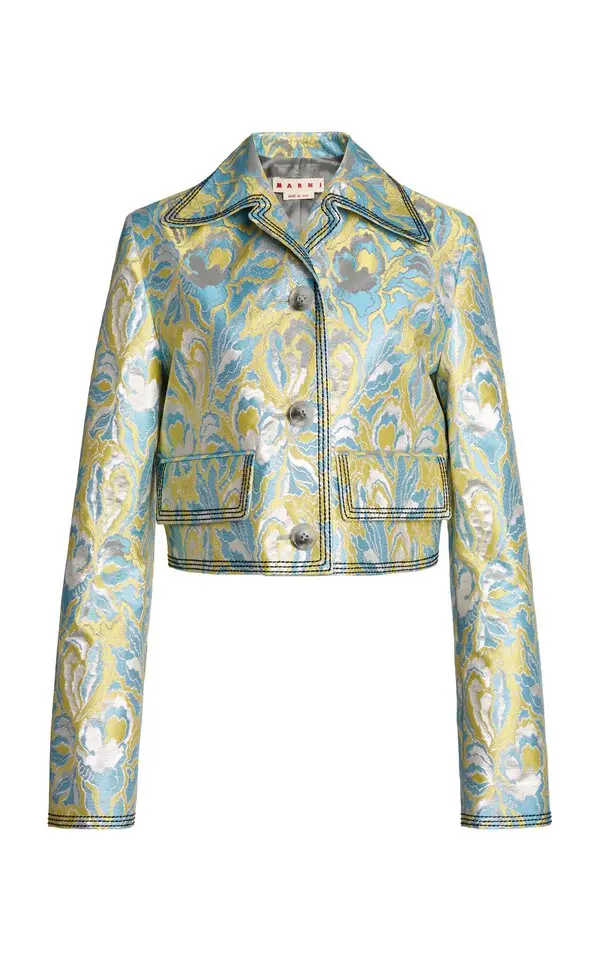 Marni Collared Woven Jacket