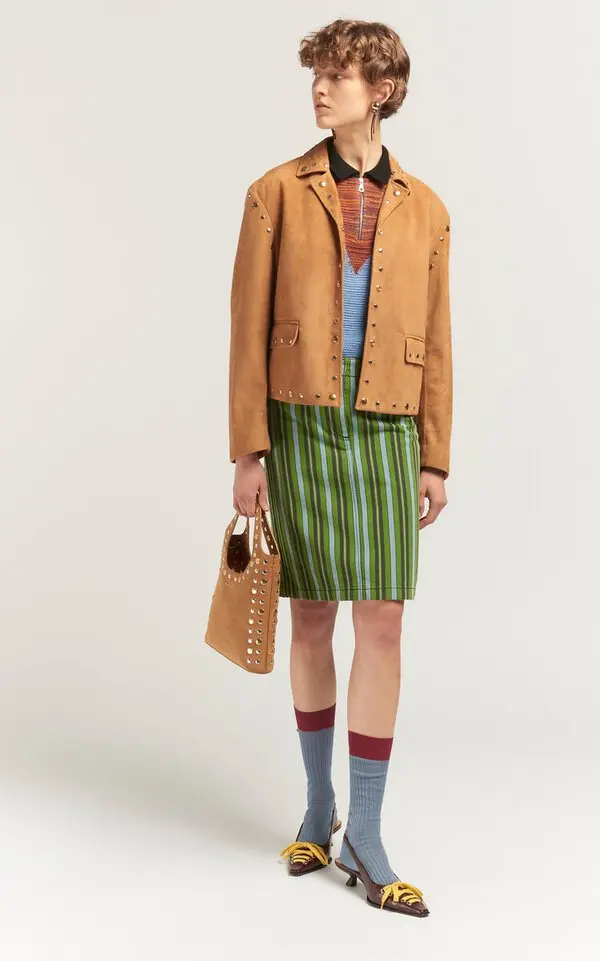 Marni Space-dyed Zipped Wool Knit Top