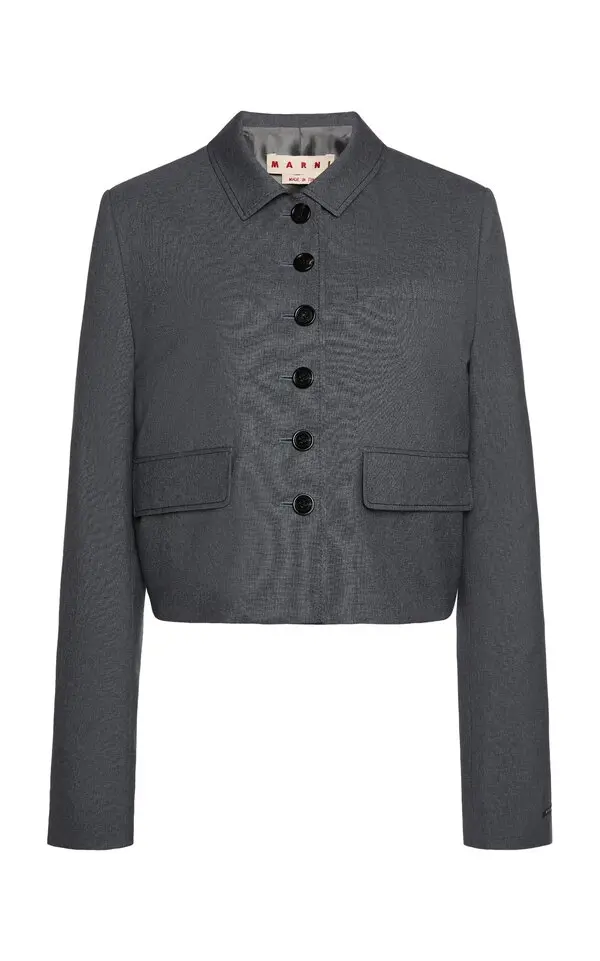 Marni Folded-sleeve Wool Jacket