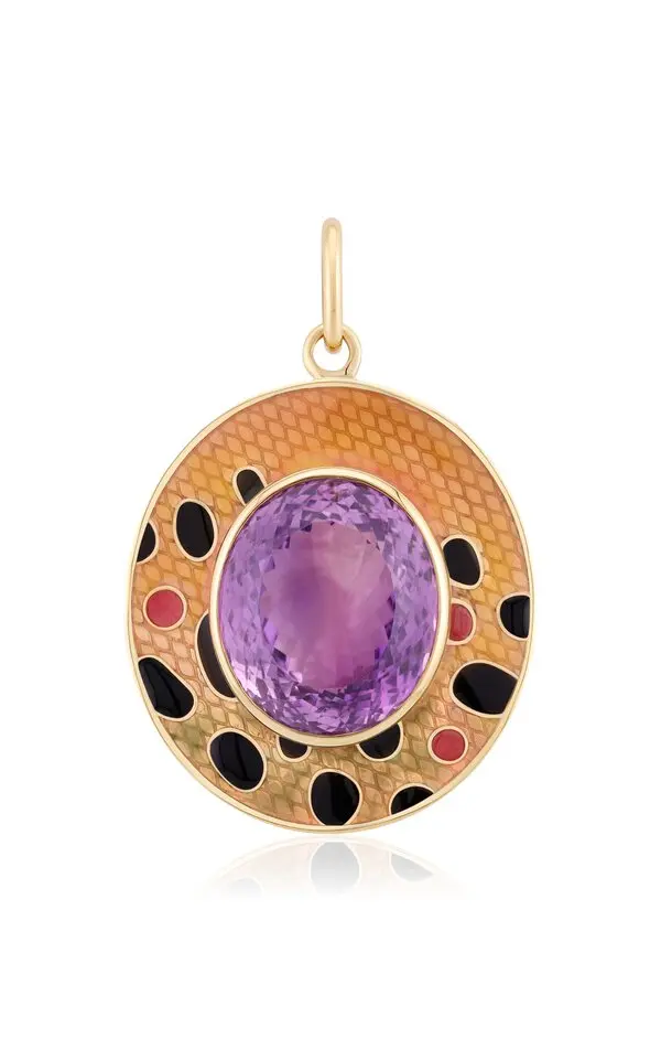 HOUSE JANOLO 18kt Yellow Gold The Trout Pendant - Multi