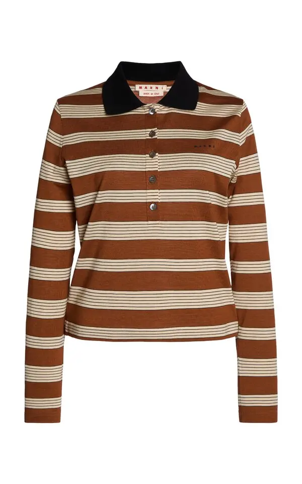 Marni Striped Cotton-knit Top