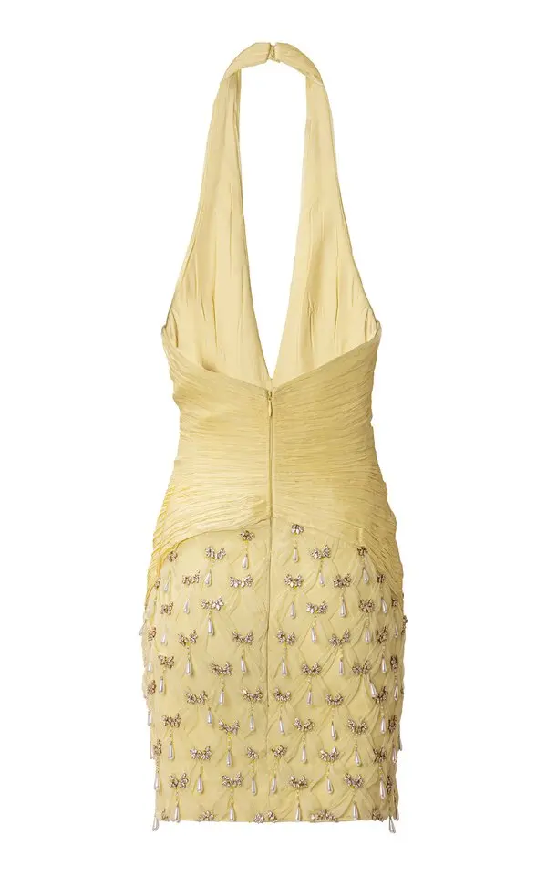LA FUORI Lumiere Gold Mini Dress