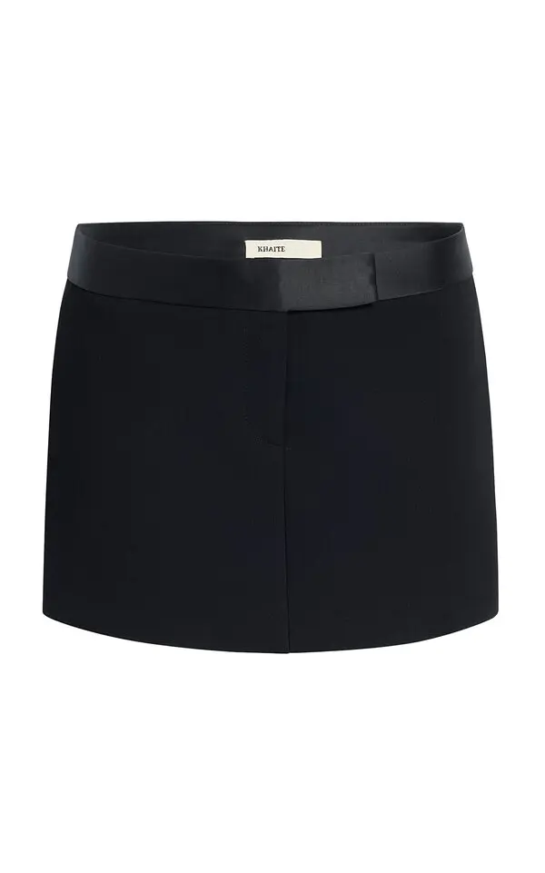 Khaite Dime Double-faced Crepe Mini Skirt - Black