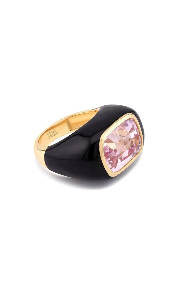 HOUSE JANOLO 18kt Yellow Gold The Sphere House Morganite Ring