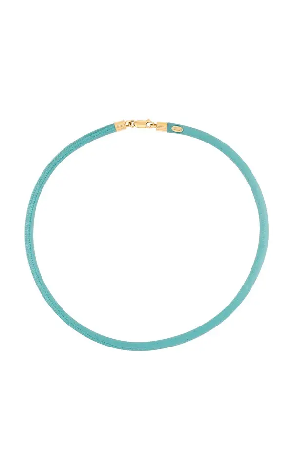 HOUSE JANOLO 18kt Yellow Gold The House Satin Cord - Blue