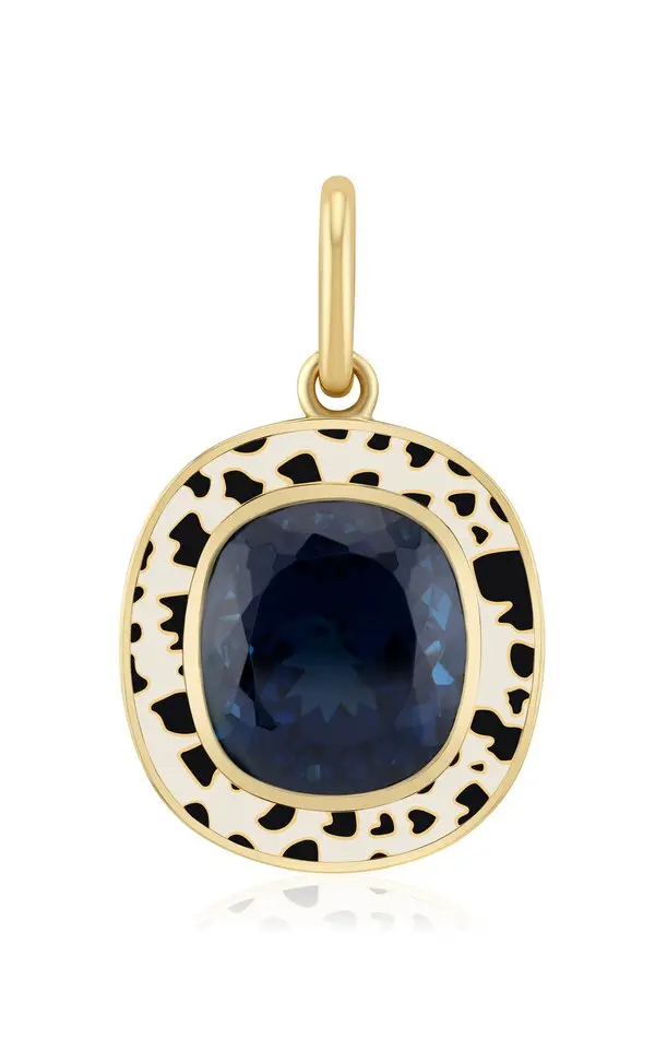 HOUSE JANOLO 18kt Yellow Gold The Molly Pendant - Blue