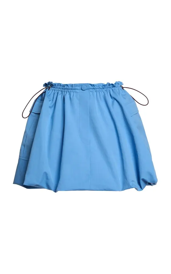 Marni Balloon Drawstring Cotton Woven Skirt