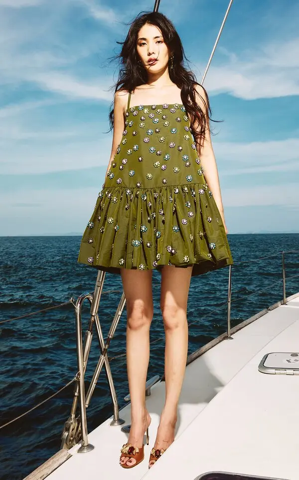 LA FUORI Elan Embellished Mini Dress