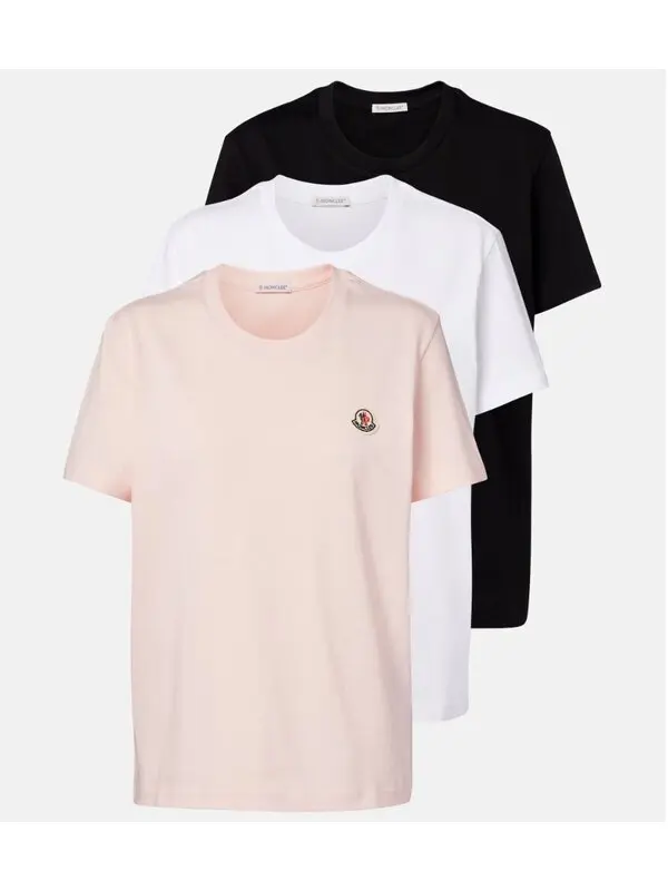 Moncler Logo Patch T-shirt Set - Black