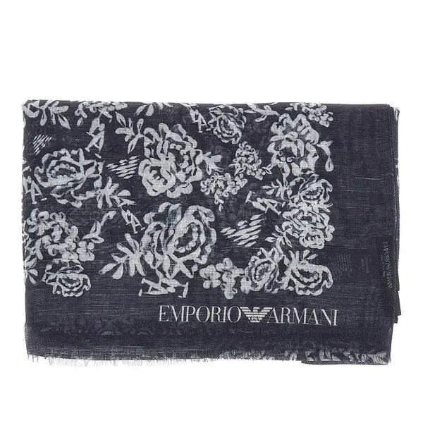 Emporio Armani Linen And Silk-blend Scarf