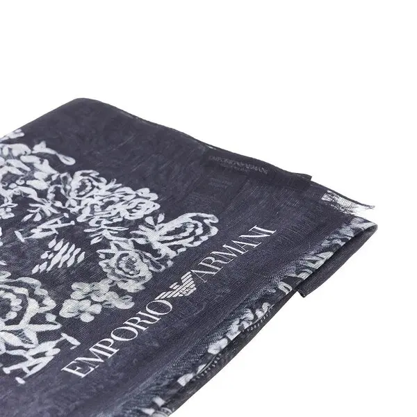 Emporio Armani Linen And Silk-blend Scarf