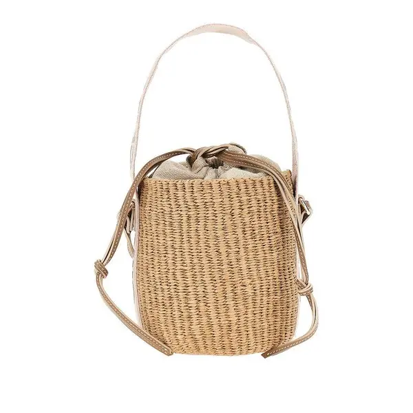 Chloé Small 'woody' Bucket Bag - Beige