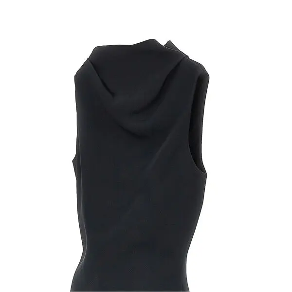 Khaite Crepe Satin Mini Dress - Black