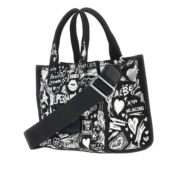 Marc Jacobs The Punk Scribble Small Canvas Tote Bag