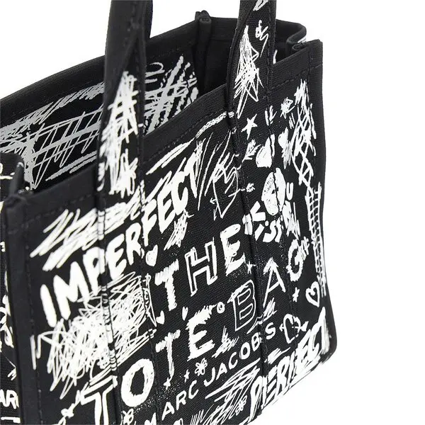 Marc Jacobs The Punk Scribble Small Canvas Tote Bag