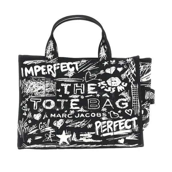 Marc Jacobs The Punk Scribble Medium Canvas Tote Bag