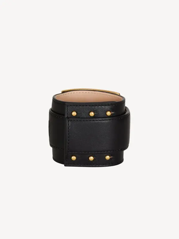 Balmain Anthem Buckled Leather Bracelet