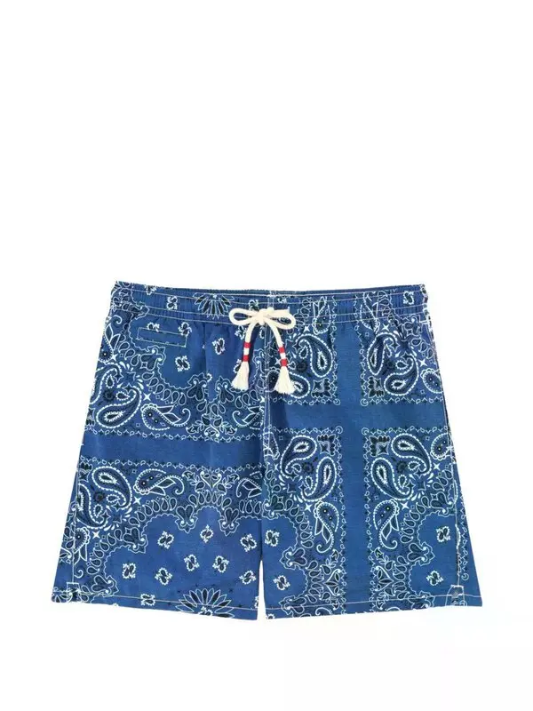 MC2 SAINT BARTH Caprese Bandana Print Swim Shorts - Blue