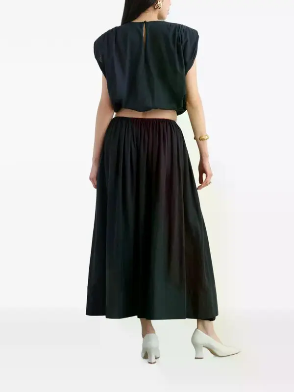 TOCCIN Sirelle Padded Shoulder Blouse - Black