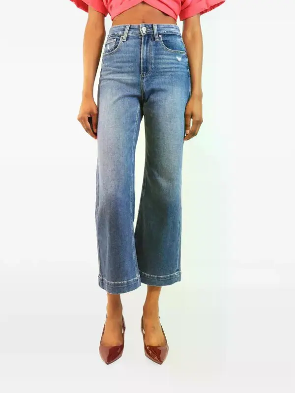 Paige Spotlight Cropped Wide-leg Jeans