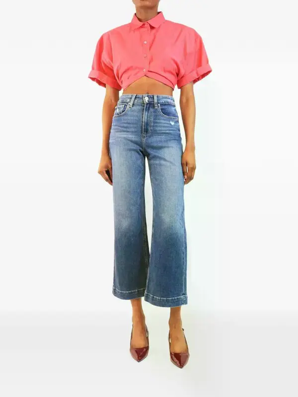 Paige Spotlight Cropped Wide-leg Jeans