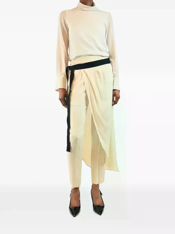 Brunello Cucinelli Draped Skirt Overlay Trousers
