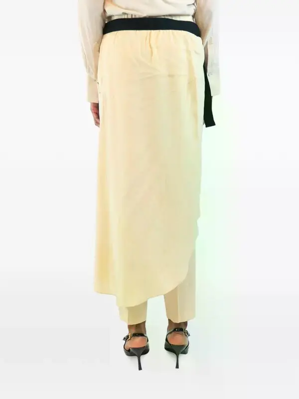 Brunello Cucinelli Draped Skirt Overlay Trousers