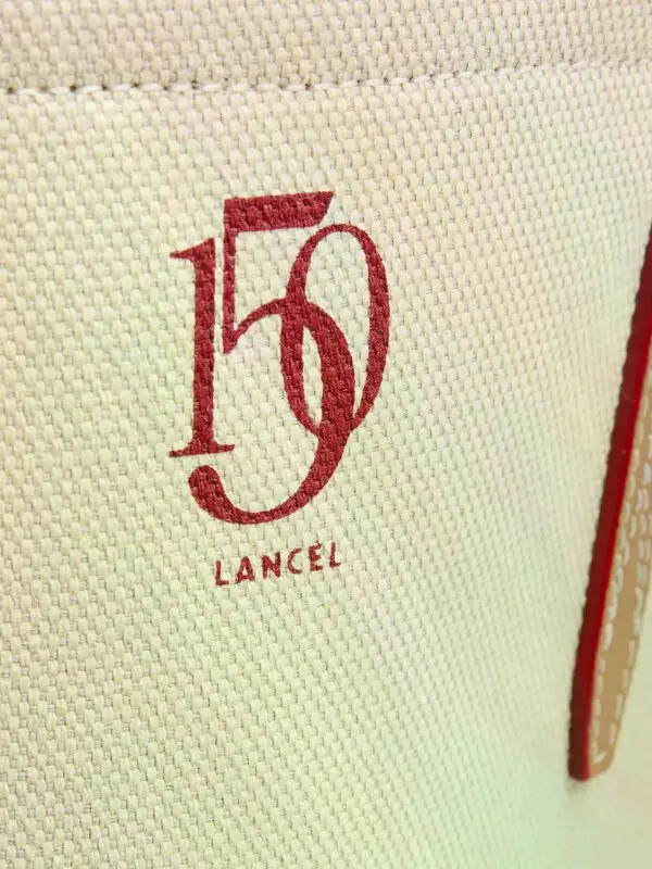 LANCEL Canvas Leather Trimmed Tote Bag