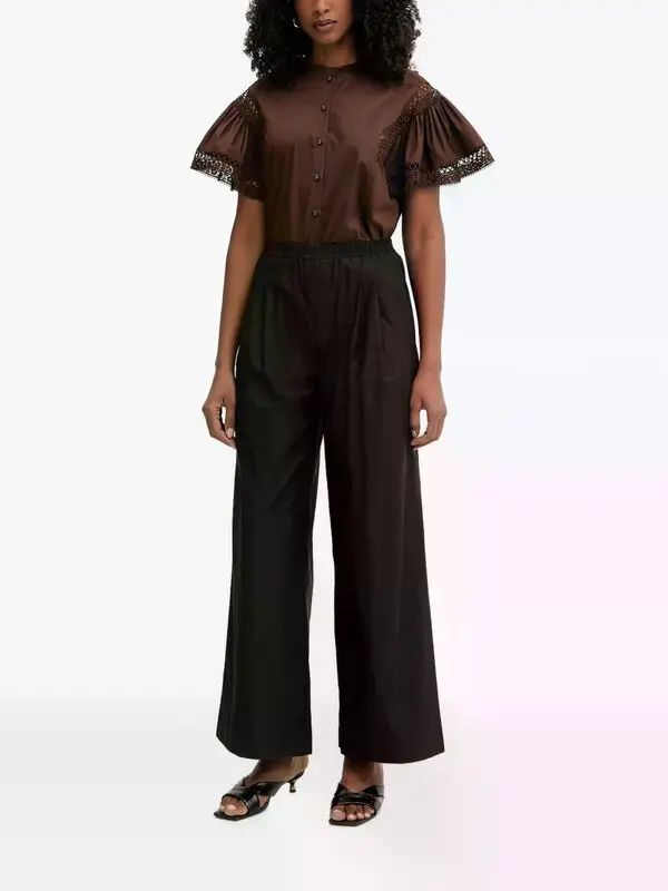TWINSET Lace-trimmed Ruffled Sleeve Blouse