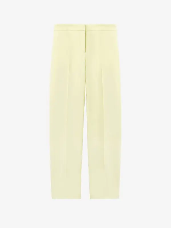 Alexander McQueen Wool Gabardine Cigarette Trousers