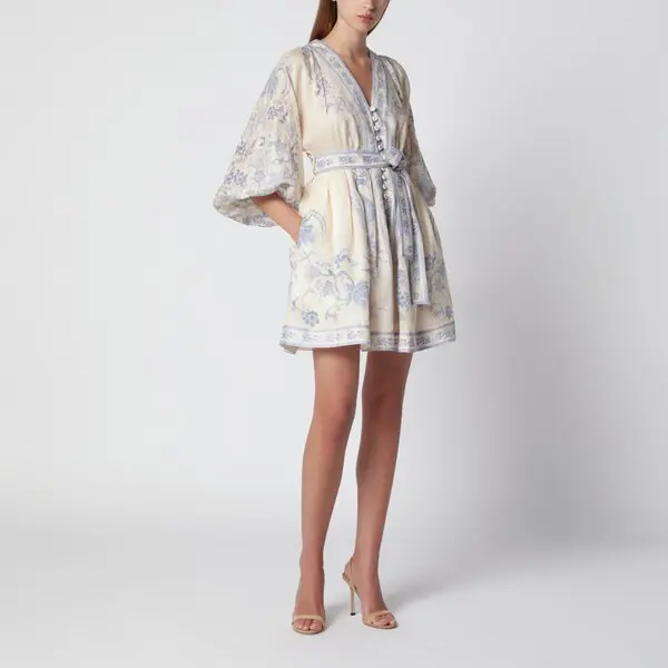 Zimmermann Indra Plunge Dress - Multicolor