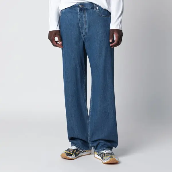 Bottega Veneta Medium Blue Wide-leg Jeans