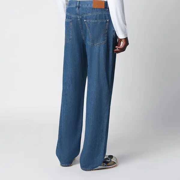 Bottega Veneta Medium Blue Wide-leg Jeans