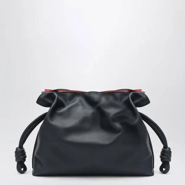 Loewe Dark Blue Layered Medium Flamenco Leather Clutch