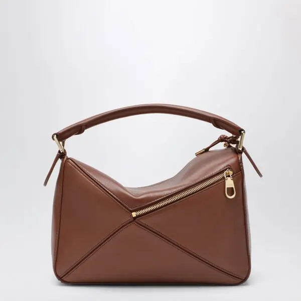 Loewe Small Puzzle Featherlight Bag In Nappa Leather - Brown